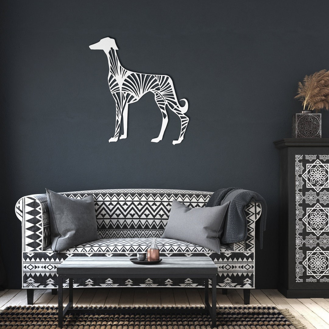 Greyhound Dog Wall Art, Art Deco Wall Art, Greyhound Wall Decor, Metal ...