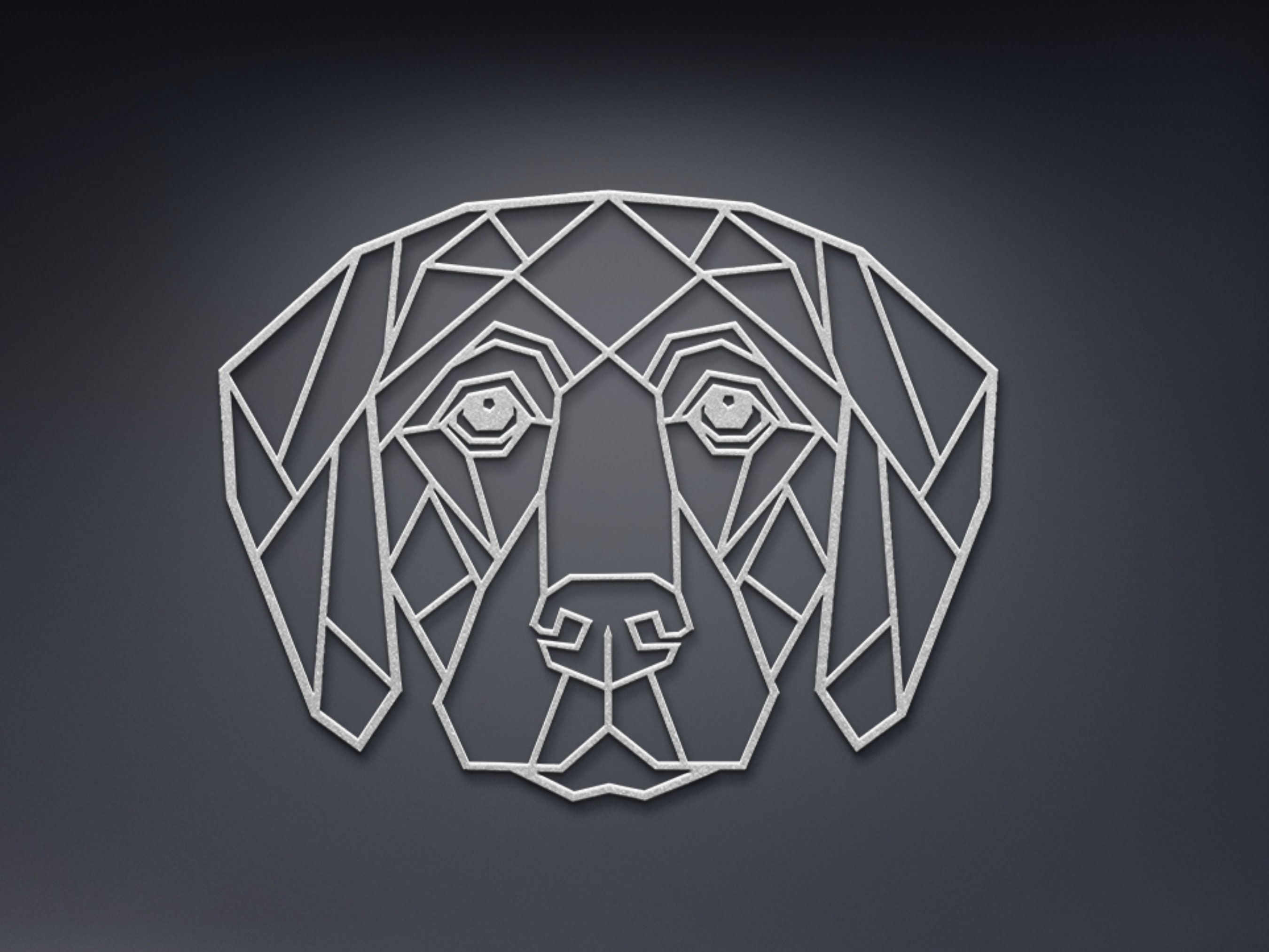 Geometric Labrador Retriever Metal Wall Art, Labrador Retriever Wall ...