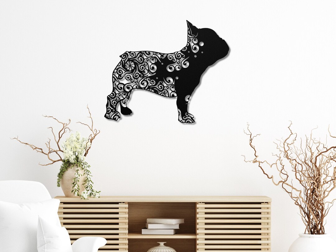 French Bulldog Wall Art, Metal Frenchie Sign, French Bulldog Wall Decor ...