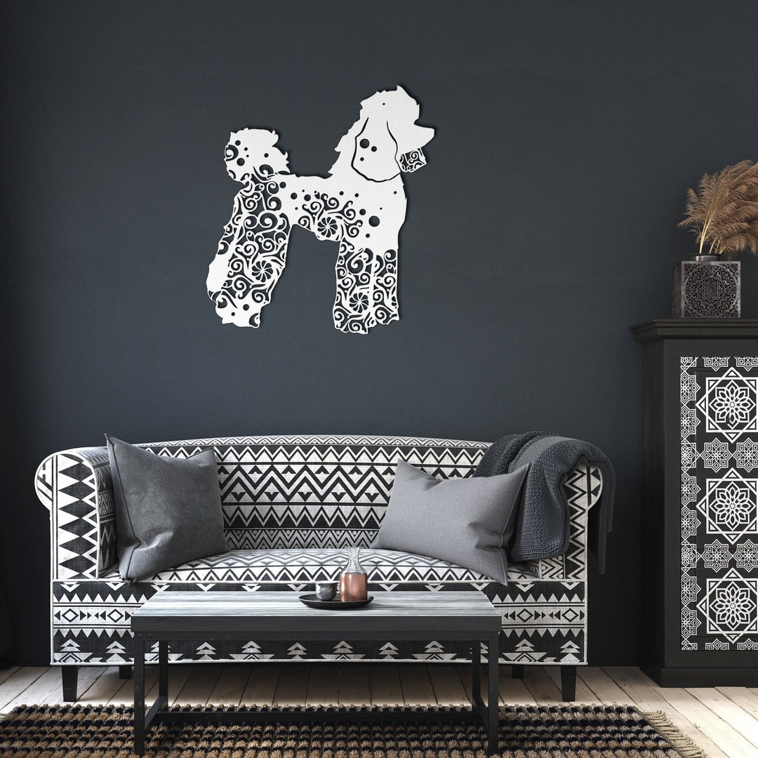 Poodle Metal Wall Art, Poodle Art, Standard Poodle Decor, Metal Poodle ...