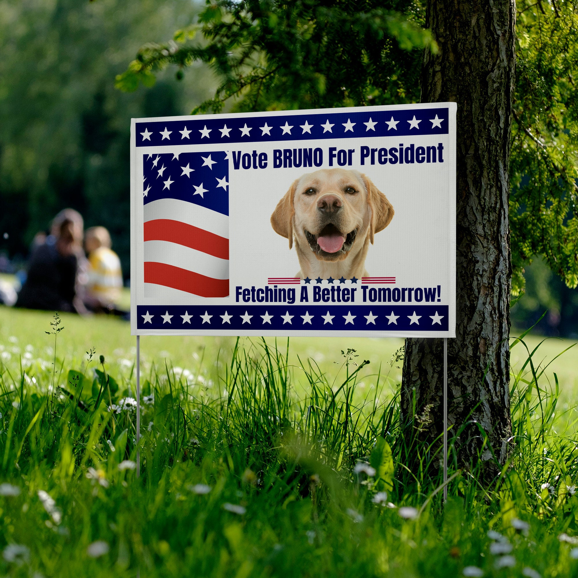 Custom Dog Political Sign, Dog Yard Sign, Custom Dog for President Sign ...