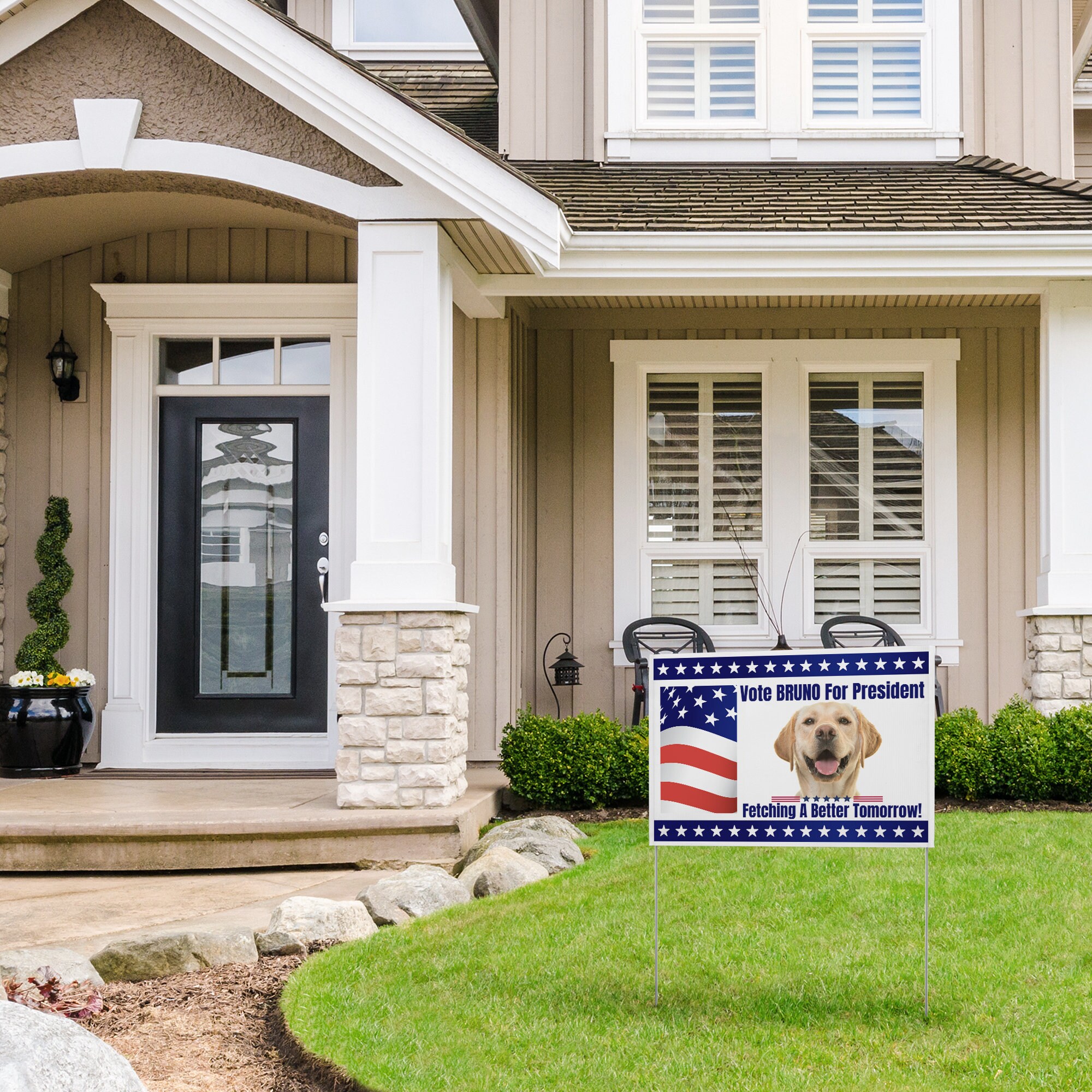 Custom Dog Political Sign, Dog Yard Sign, Custom Dog for President Sign ...