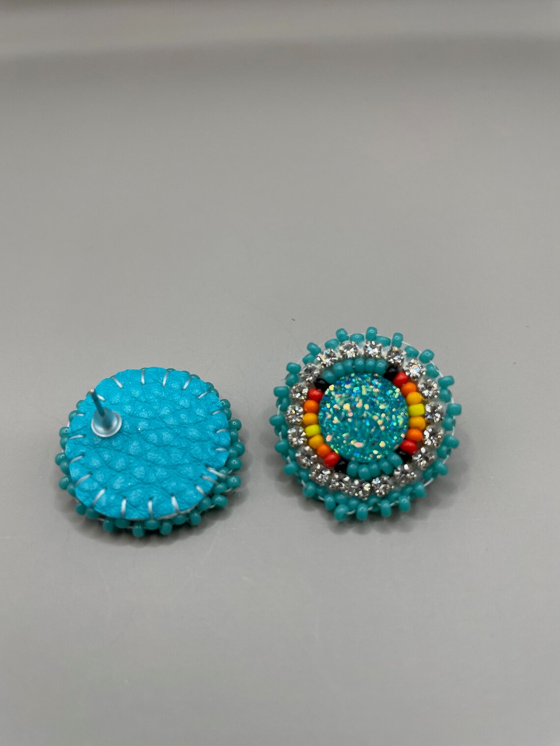 Indigenous Style Small Beaded Stud Earrings - Etsy
