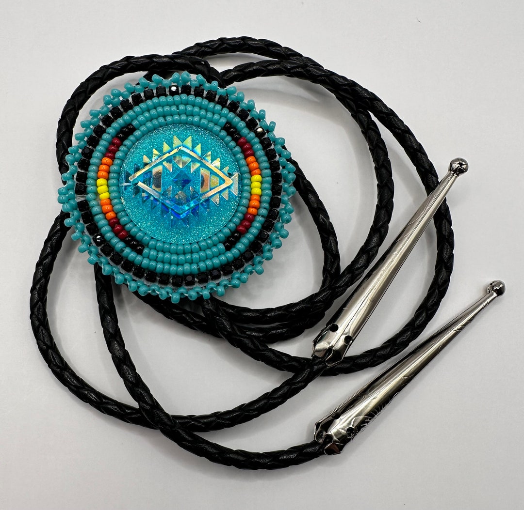 Testament to Turquoise Beaded Bolo - Etsy
