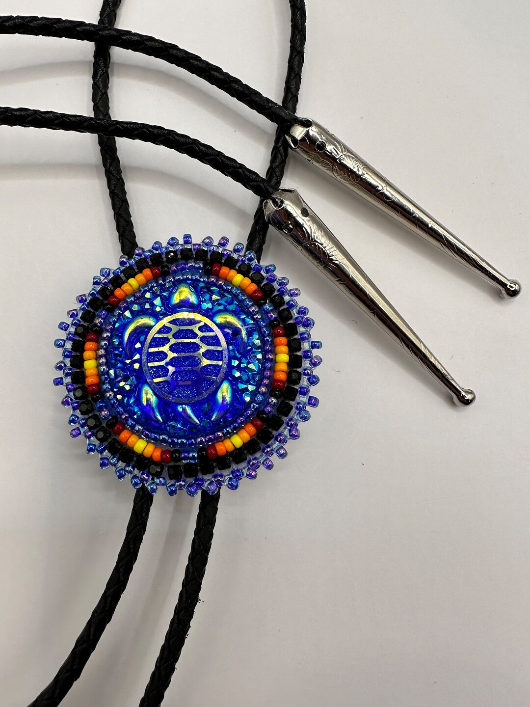 Blissful Blue Turtle Beaded Bolo - Etsy