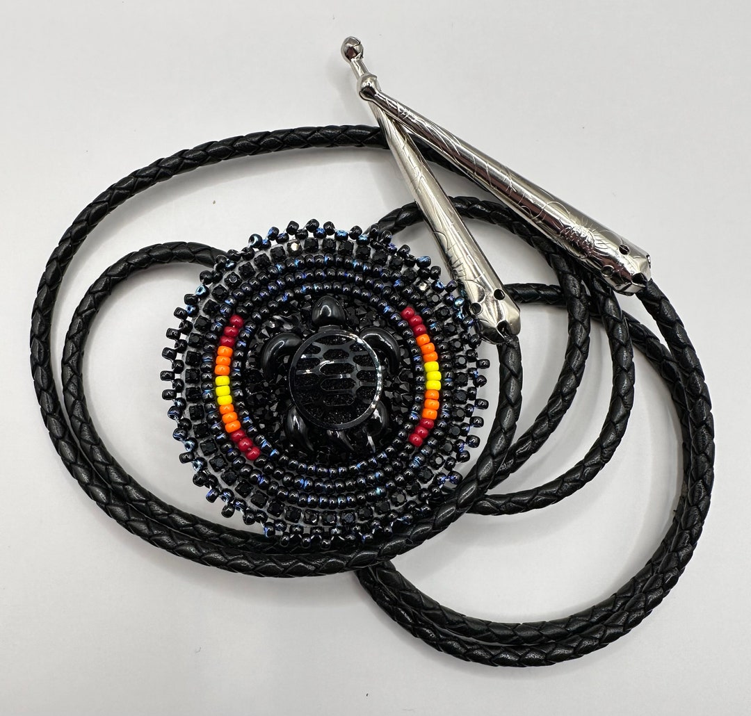Boundless Black Beaded Bolo - Etsy
