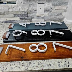 Solar LED House Number Sign: Vertical Illuminated Address Plaque - Etsy