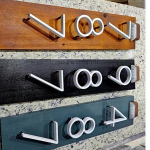 Solar LED House Number Sign: Vertical Illuminated Address Plaque - Etsy