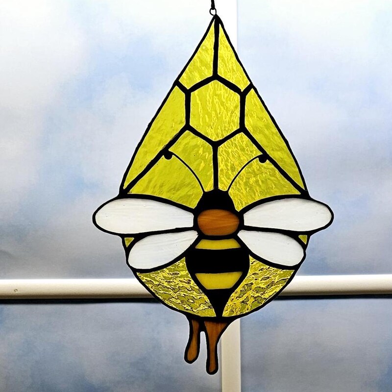 Stained Glass Bee - Etsy