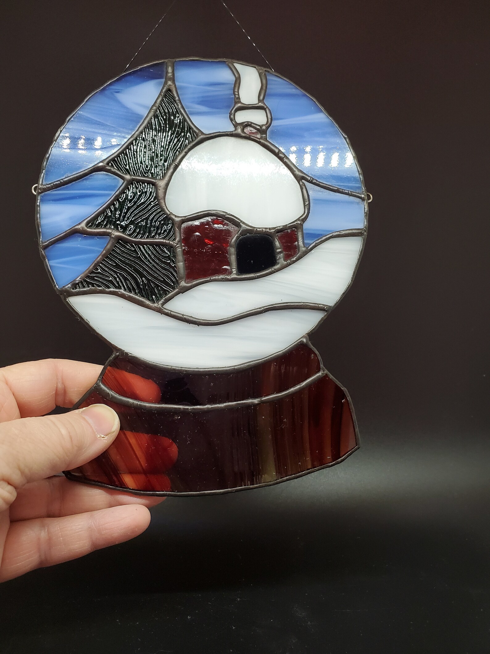 Stained Glass Snowglobe, Christmas Snowglobe, Winter Wonderland Snow ...