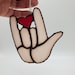Ily Asl, Stained Glass Ornament, Asl I Love You With Heart, Asl Gift ...