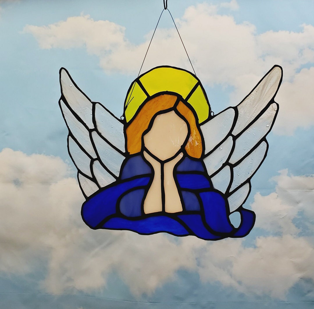 Stained Glass Angel, Angel Suncatcher, Window Hanging, Gift for Her ...