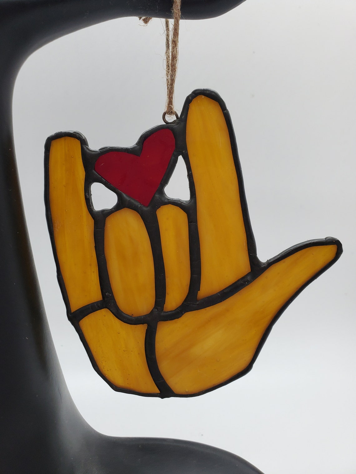 Ily Asl, Stained Glass, Deaf Artist, Asl I Love You With Heart, Ily Asl ...