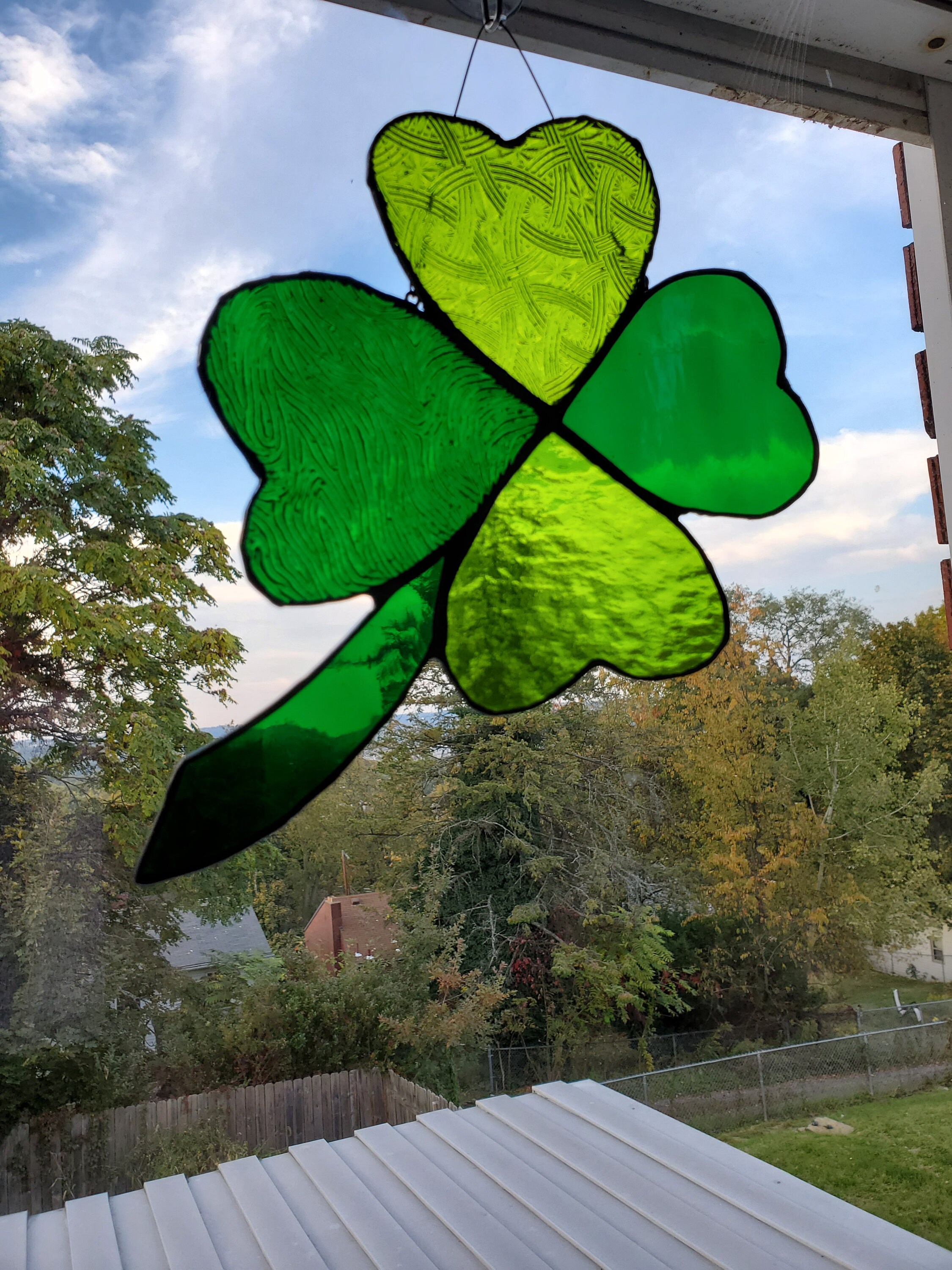 Stained Glass Clover, 4 Leaf Clover, St Patricks Decor, Gift for Her ...