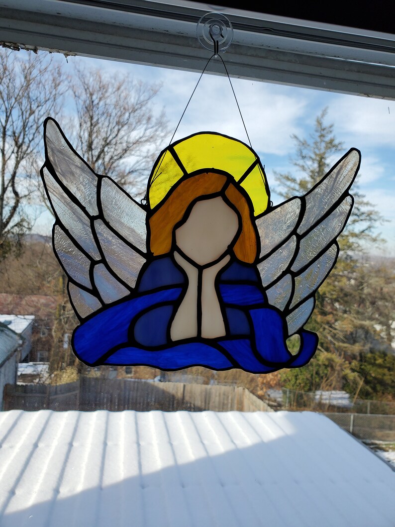 Stained Glass Angel, Angel Suncatcher, Window Hanging, Gift for Her ...