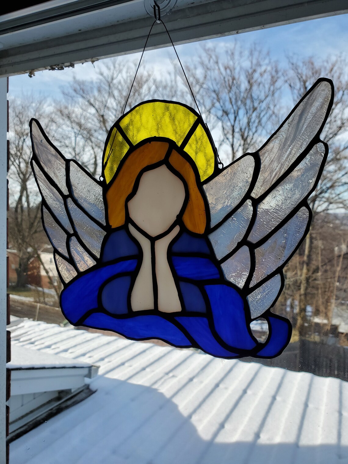 Stained Glass Angel, Angel Suncatcher, Window Hanging, Gift for Her ...