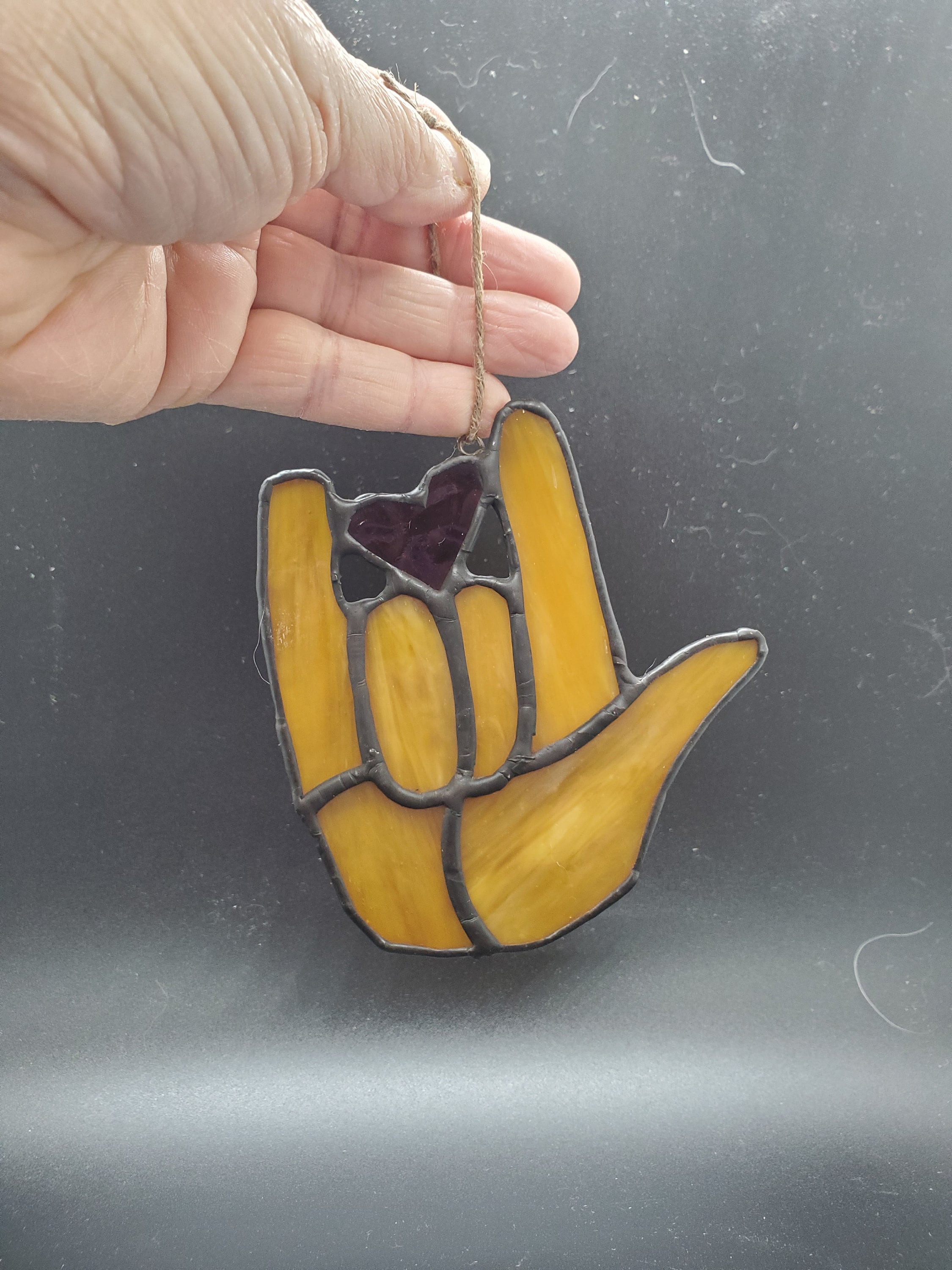 Ily Asl, Stained Glass, Deaf Artist, Asl I Love You With Heart, Ily Asl ...