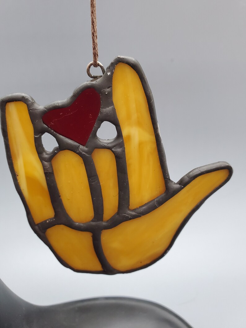 Ily Asl, Stained Glass, Deaf Artist, Asl I Love You With Heart, Ily Asl ...