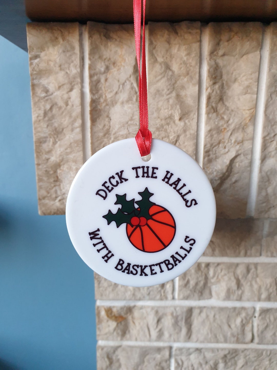 Basketball Ceramic Christmas Tree Decoration - Deck the Halls With ...