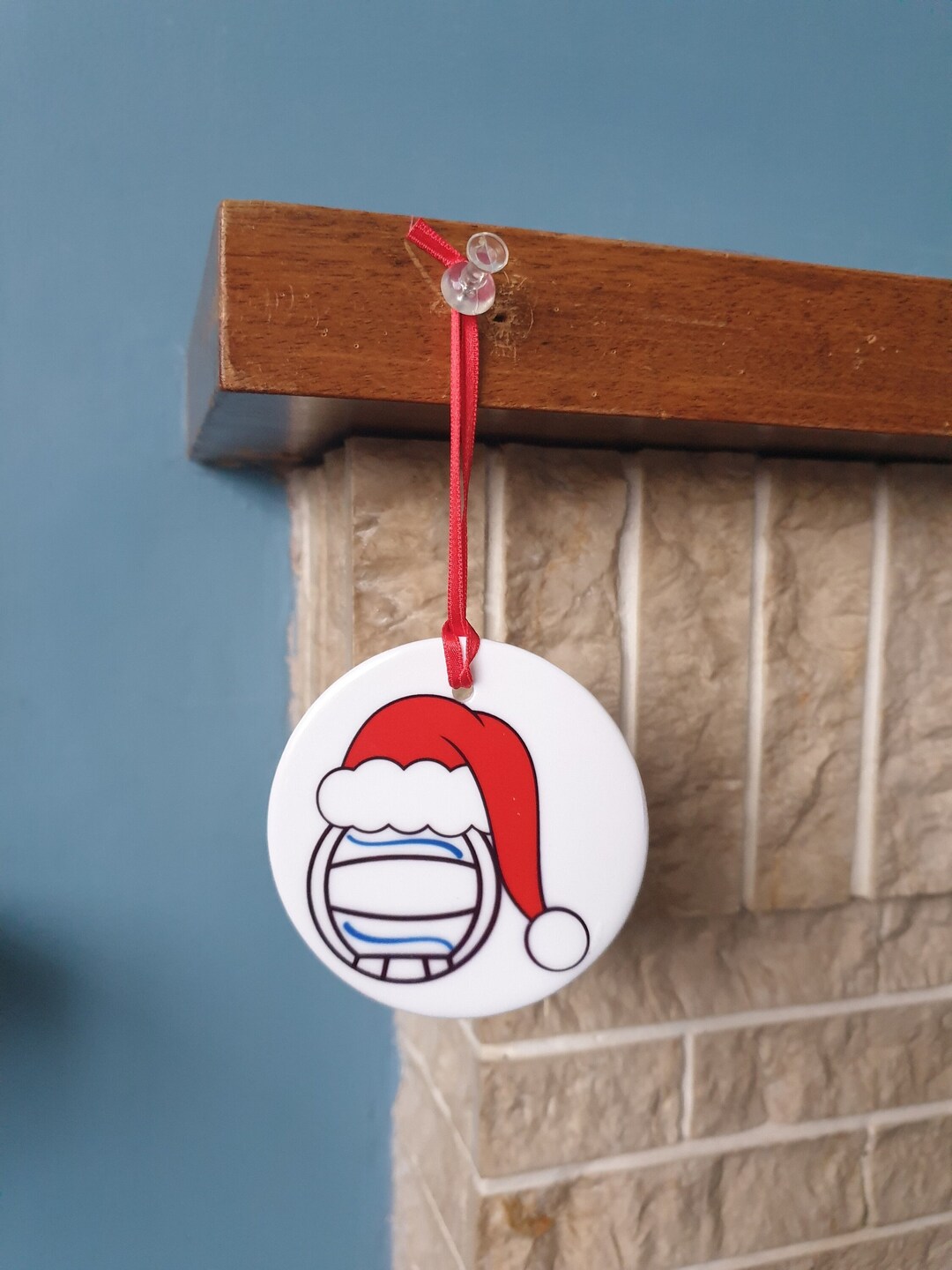 Netball Ceramic Christmas Tree Decoration With Lovely Netball Ball With ...