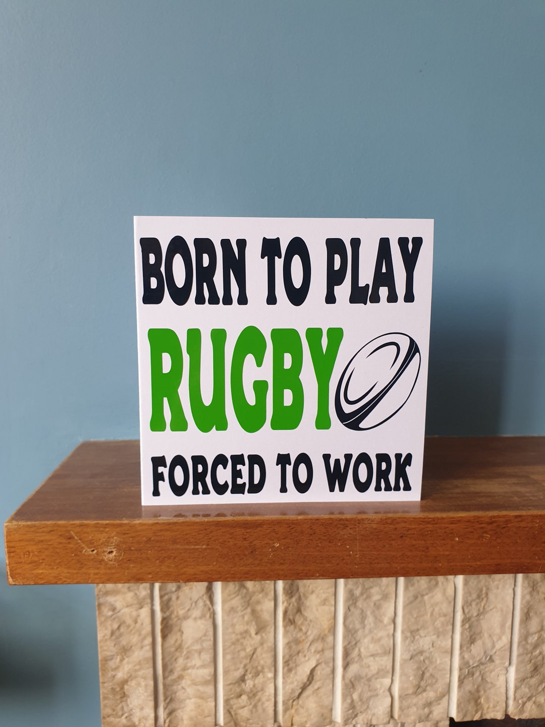 Funny Rugby Themed Birthday Card / Greetings Card With the Wording Born ...