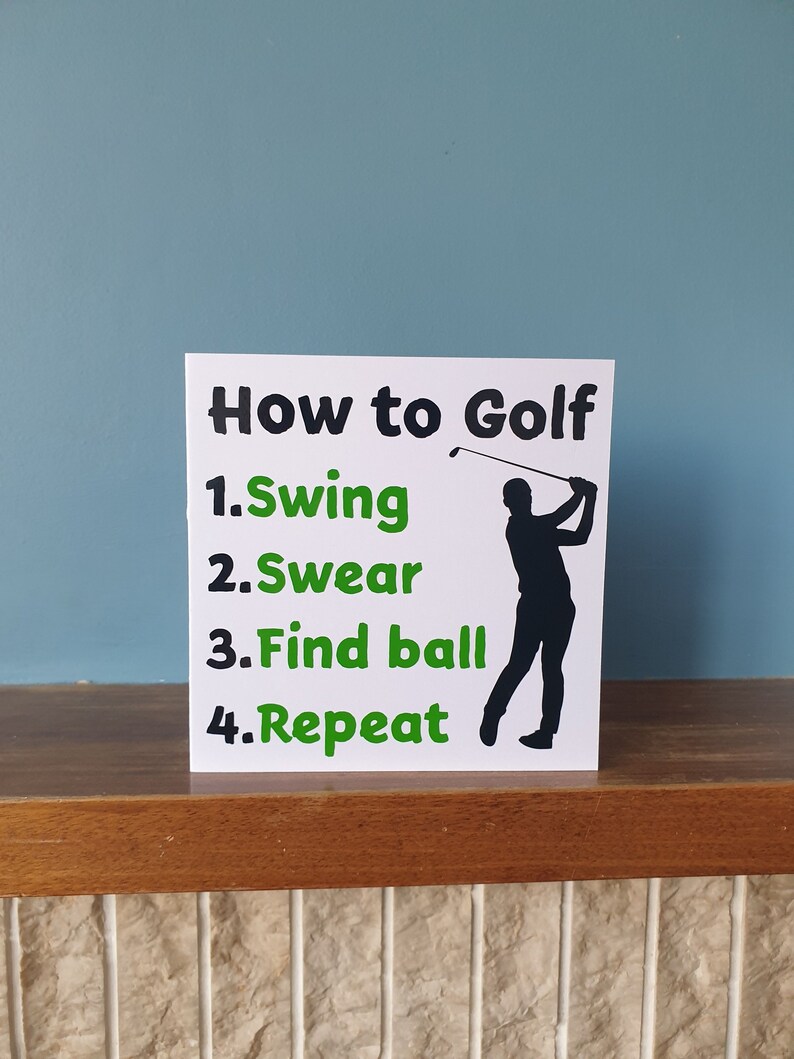 Funny Golf / Golfing Themed Birthday Card / Greetings Card - Etsy