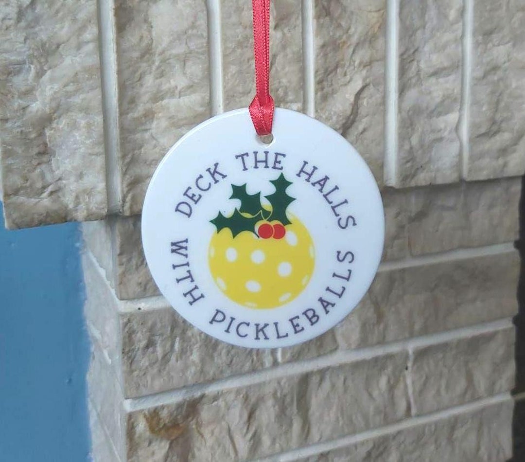 Pickleball Ceramic Christmas Tree Decoration - Deck the Halls With ...