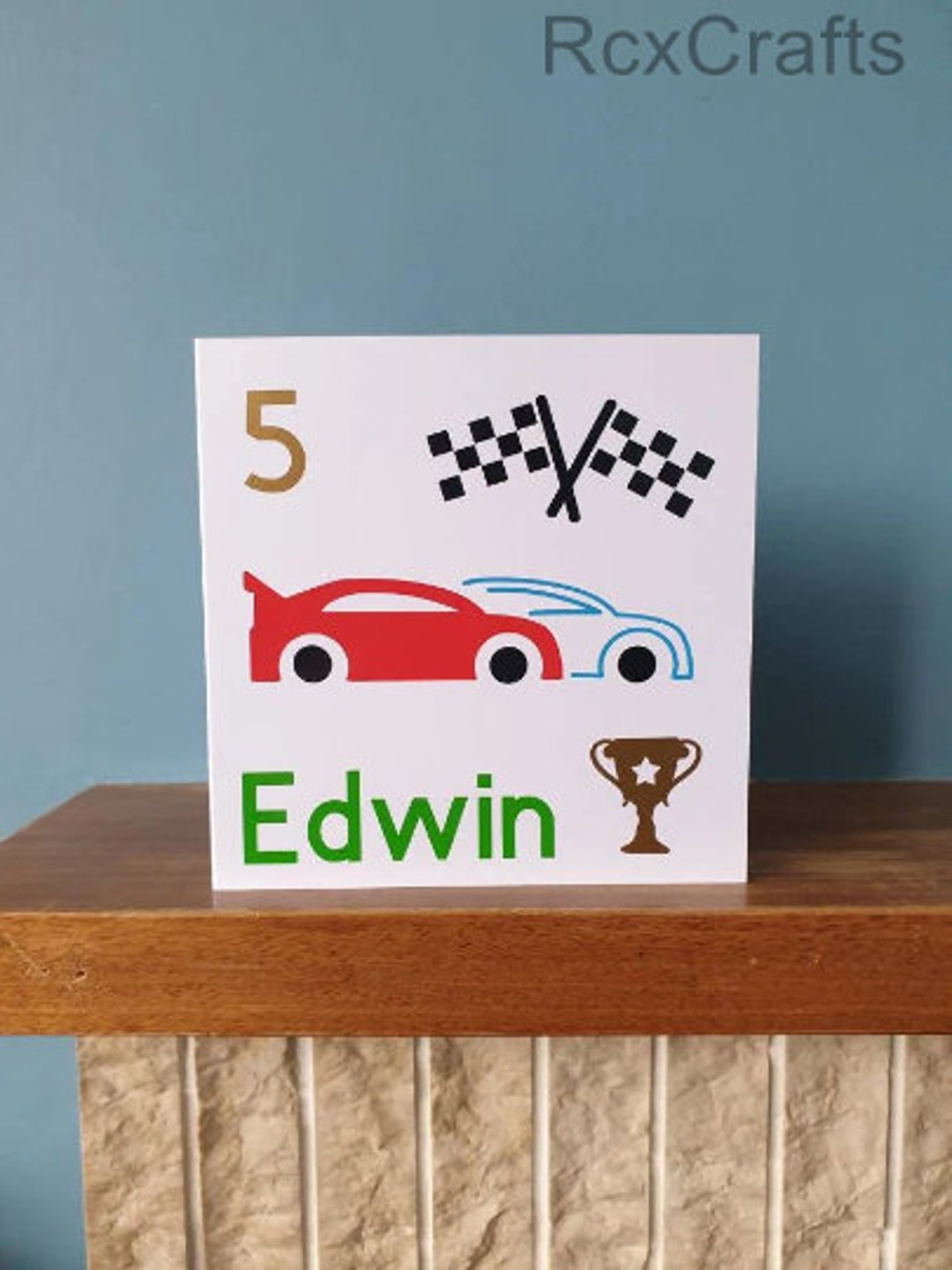 Personalised Age Greetings Birthday Card With Racing Car, Cars, Name ...