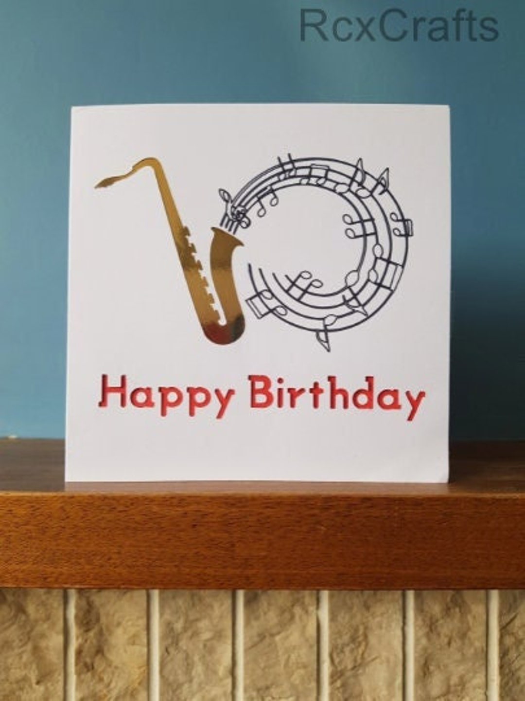 Saxophone Birthday Card / Greetings Card. Music,musical,instruments ...