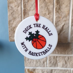 Basketball Ceramic Christmas Tree Decoration - Deck the Halls With ...