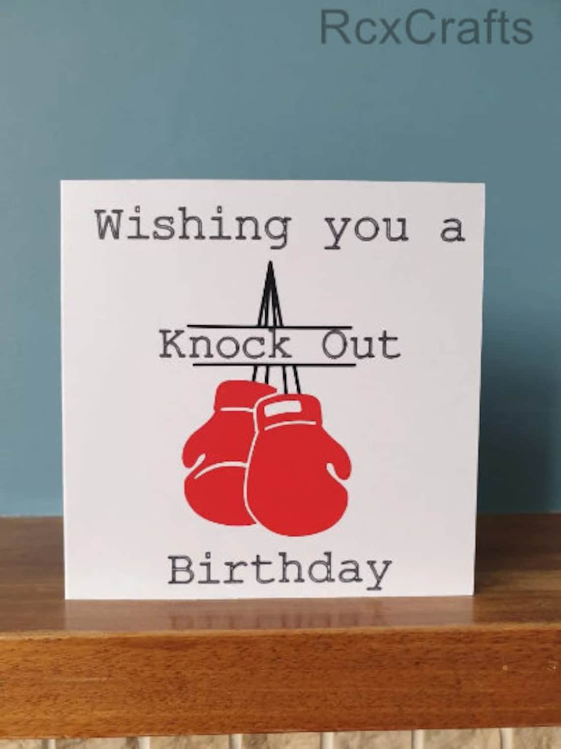 A Handmade Boxing Theme Birthday Greetings Card. Ideal for All - Etsy