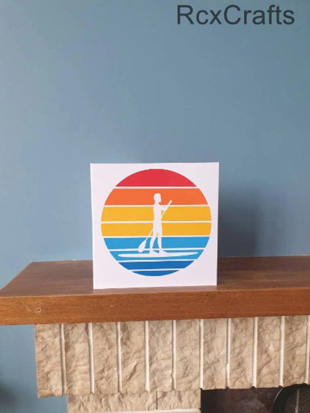 Paddle Board sunset birthday card / greetings card. Ideal for all ...