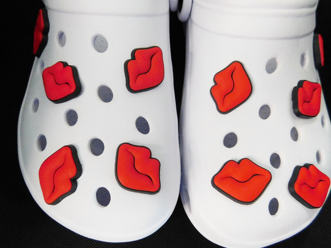 Red Lips Croc Shoe Charms - Etsy