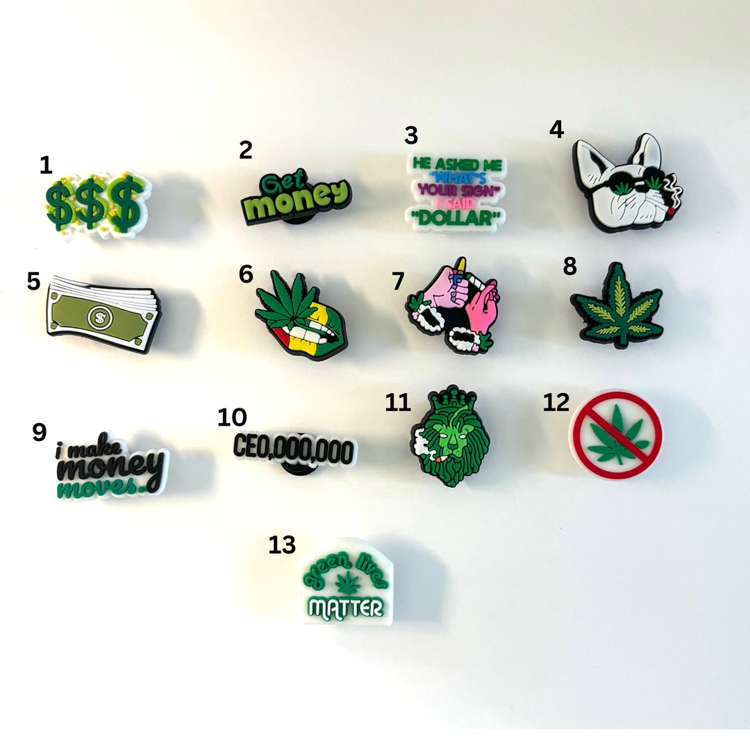 Money, Hemp Leaf, Smoke, Doller Sign, Lips Croc Charms - Etsy