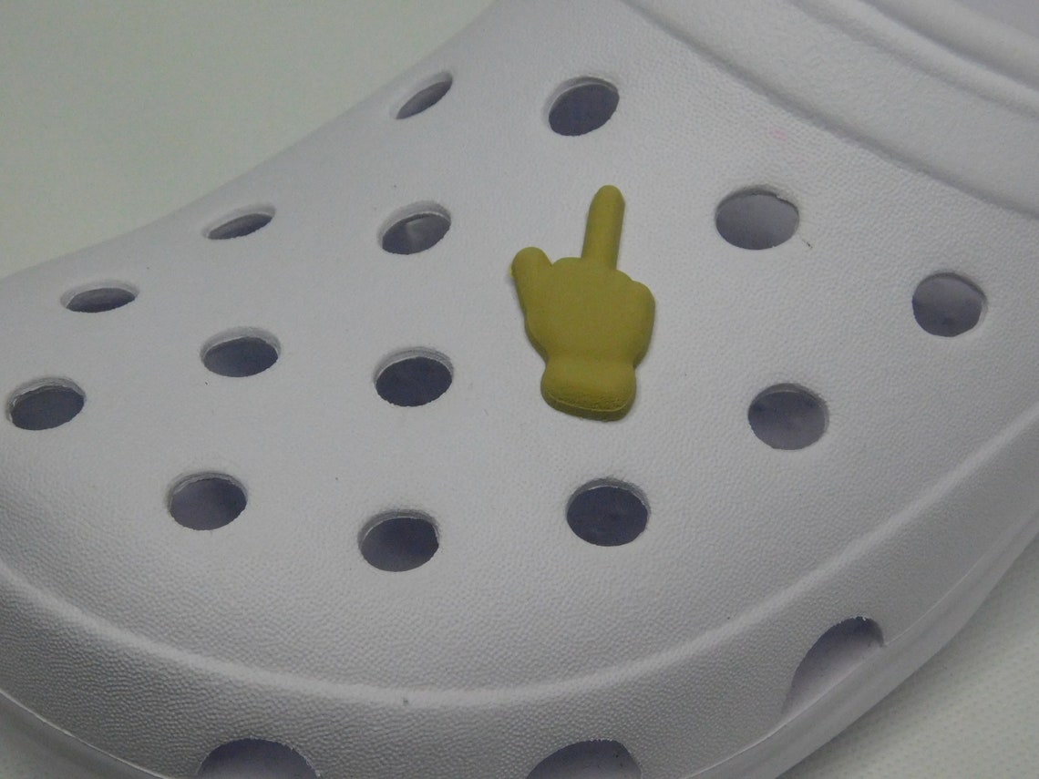 Middle Finger Croc Shoe Charm - Etsy