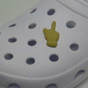 Middle Finger Croc Shoe Charm - Etsy