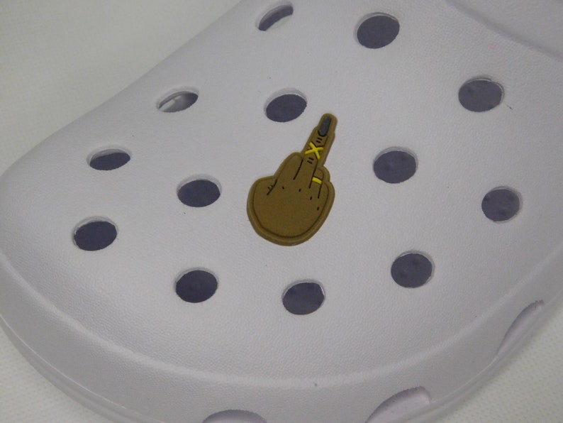 Middle Finger Croc Shoe Charm - Etsy
