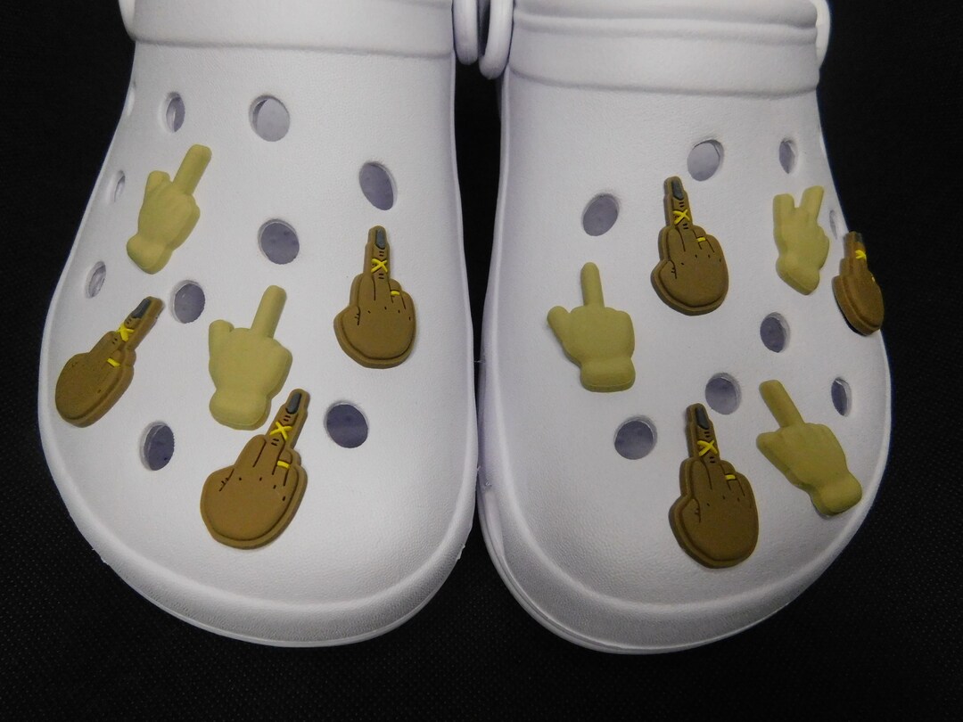 Middle Finger Croc Shoe Charm - Etsy