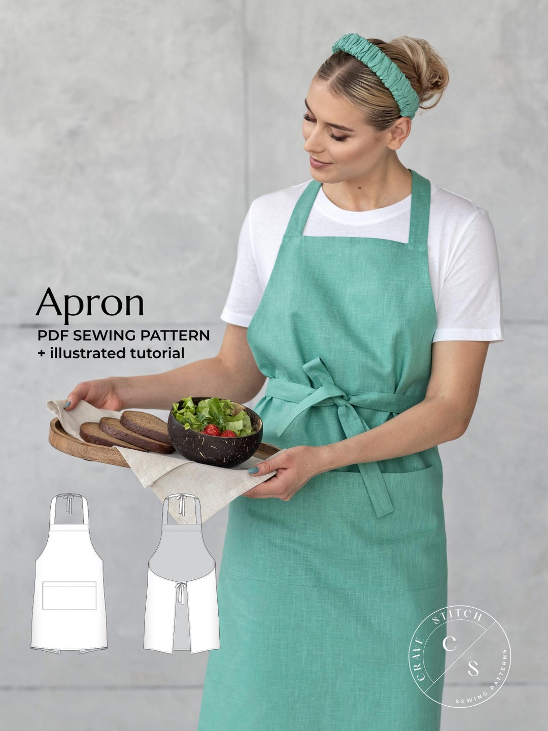 Pinafore Apron Sewing Pattern PDF: Easy DIY Tutorial (XXS-5XL) - Etsy