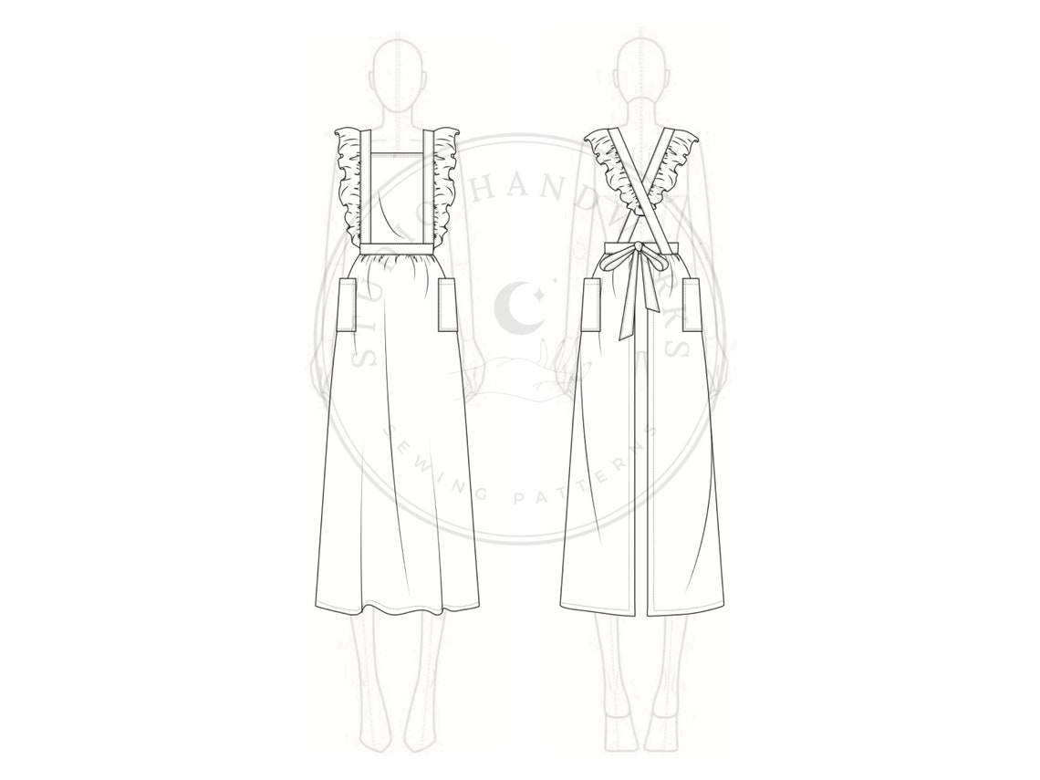 PDF Sewing Pattern Apron / Pinafore Patterns Plus Size / - Etsy