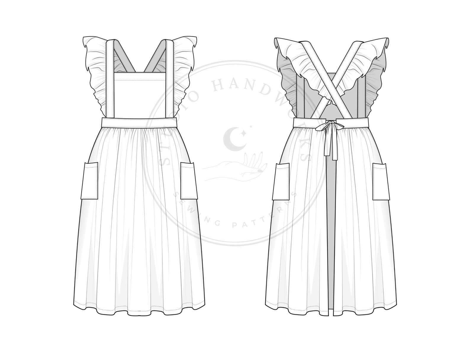 PDF Sewing Pattern Apron / Pinafore Patterns Plus Size / - Etsy Australia