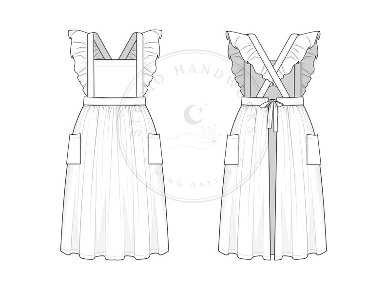 PDF Sewing Pattern Apron / Pinafore Patterns Plus Size / - Etsy