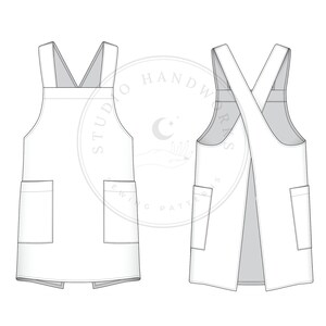 Apron PDF Sewing Pattern for Women Plus Size Pinafore Apron Sewing ...