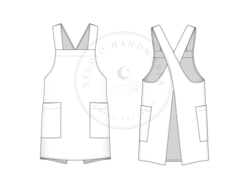 Apron PDF Sewing Pattern for Women Plus Size Pinafore Apron - Etsy