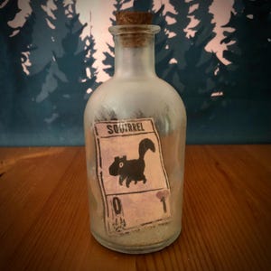 INSCRYPTION Card in a Bottle Squirrel Black Goat Prop - Etsy
