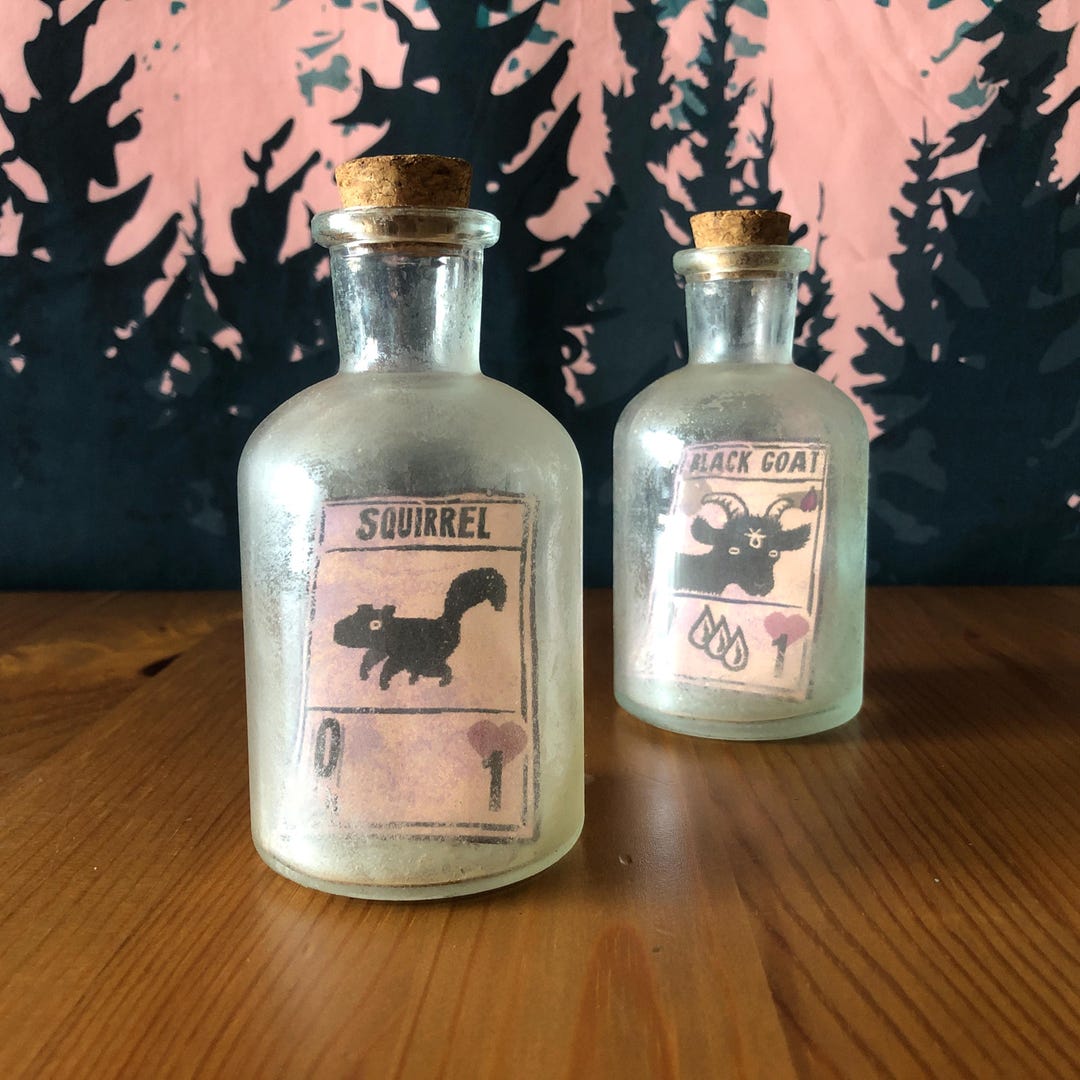 INSCRYPTION Card in a Bottle Squirrel Black Goat Prop - Etsy