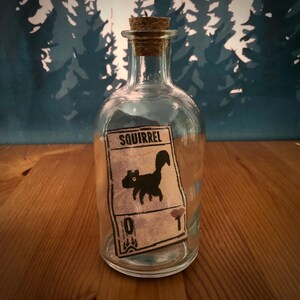 INSCRYPTION Card in a Bottle Squirrel Black Goat Prop - Etsy