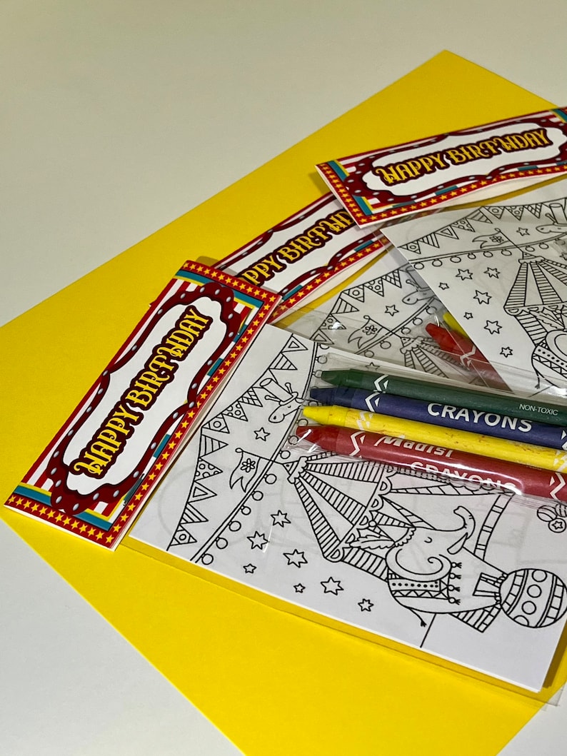 Circus Coloring Book Circus Party Carnival Coloring Book - Etsy