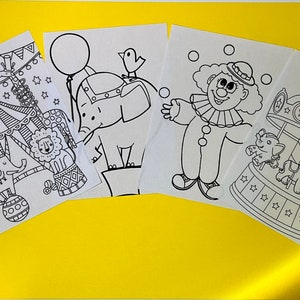 Circus Coloring Book, Circus Party, Carnival Coloring Book, Carnival ...