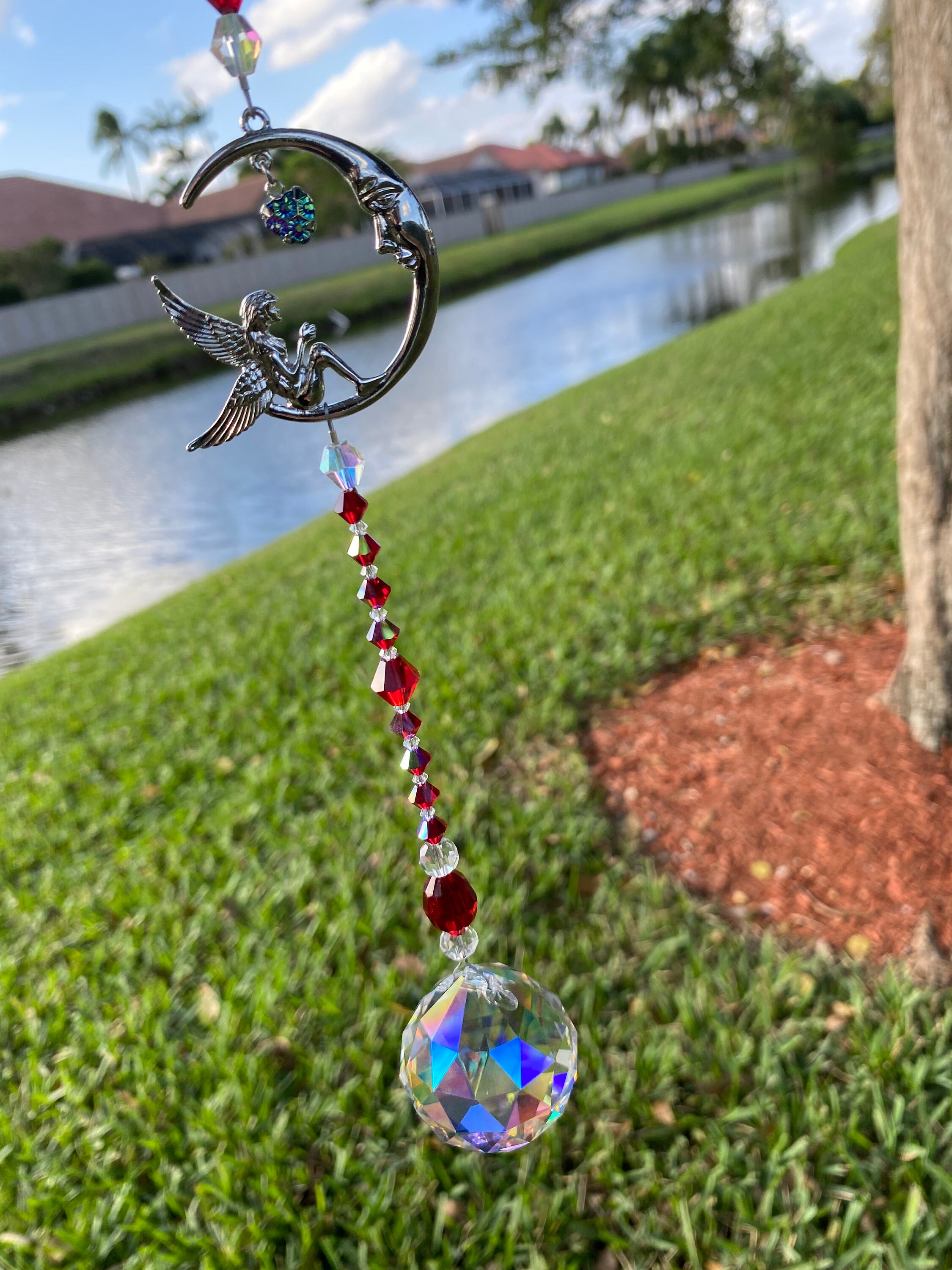 Suncatcher, Crystal Suncatcher, Hanging Crystal, Boho Decor, Holiday ...